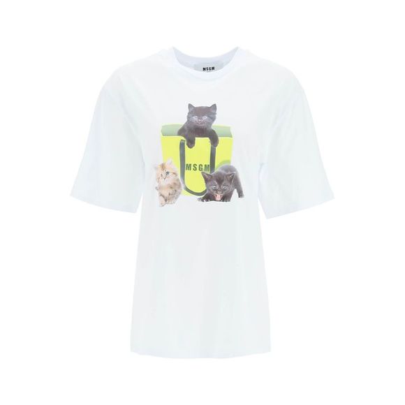 MSGM | Sweaters | Msgm Cat Logo Bag Tshirt | Poshmark